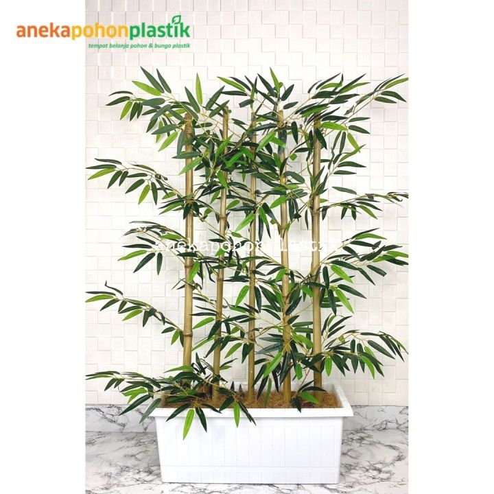 Partisi Pohon Bambu Plastik Pohon Bambu Artificial Dekorasi Rumah ...