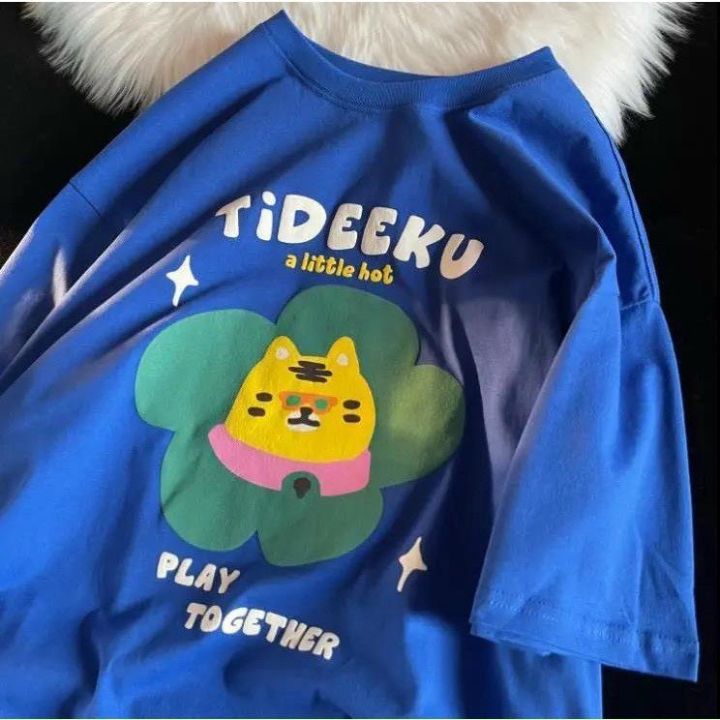 Áo Thun MÈO TIDEEKU Nam Nữ Ulzzang Unisex Form Rộng Tay Lỡ, trending xu ...
