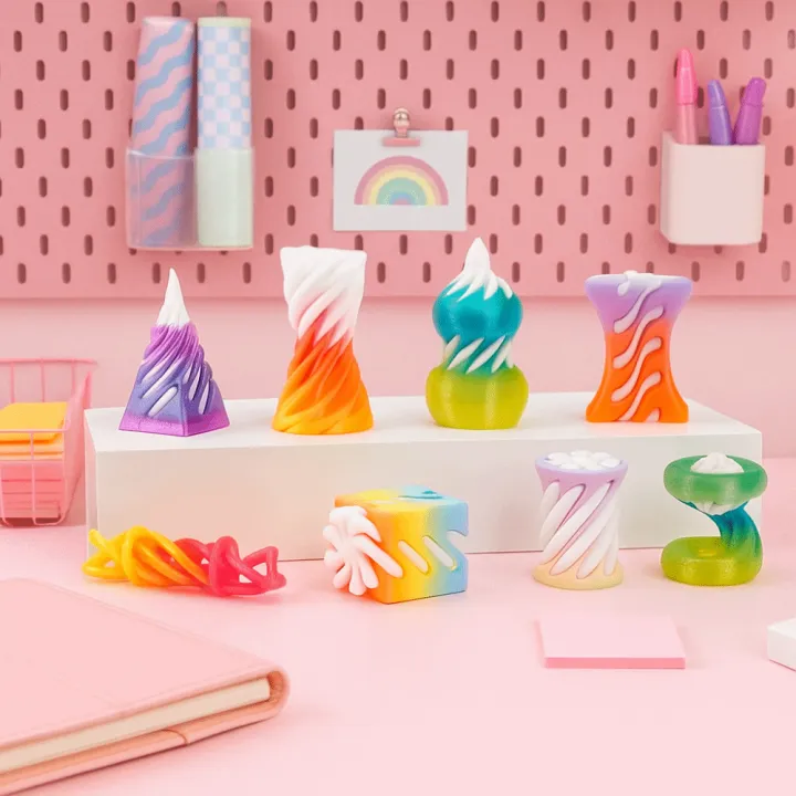 POUKL Passthrough Sculpture 3D Printed Spiral Cone Toy Vortex Thread ...