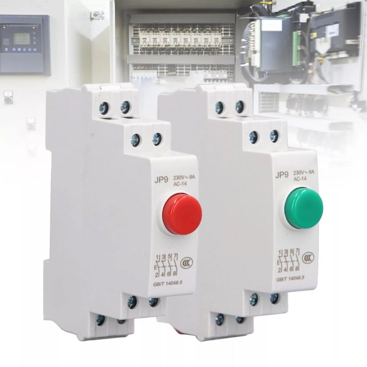 【FREEHOUSEMALL】 Modular DIN Rail Button Switch 24V for Magnetic ...