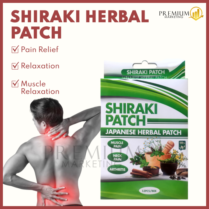 Shiraki Patch Pain Reliever - 100% Original - 12 Pieces - Best for ...