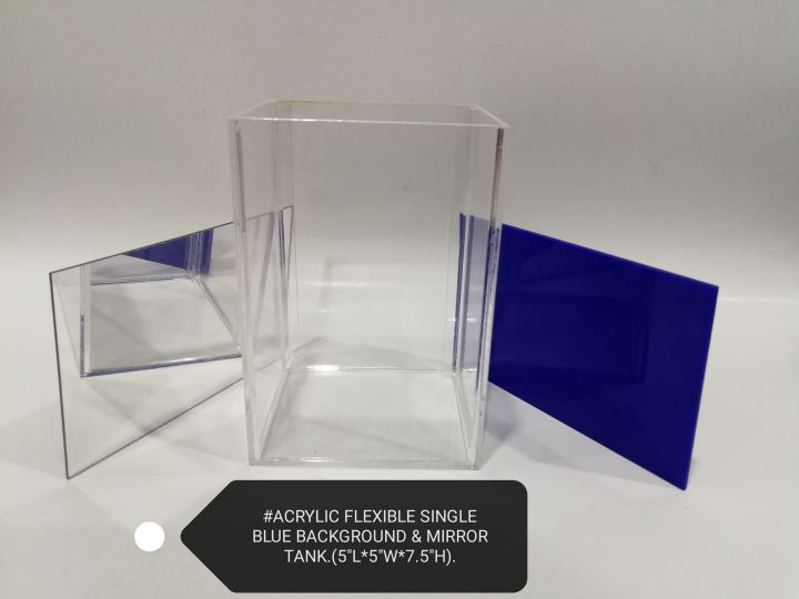 Acrylic Tall Fish Tank Mirror Blue Divider Aquarium Ikan Akuarium | Lazada
