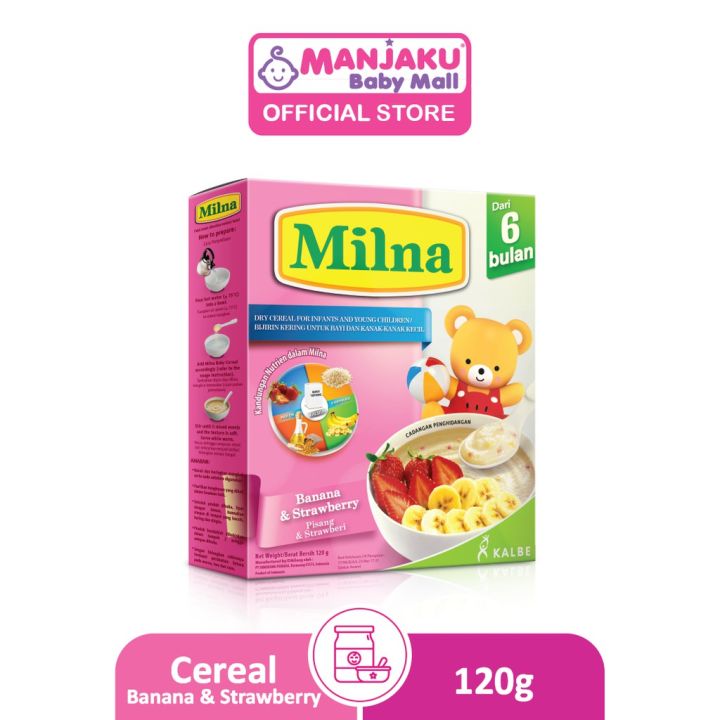 Milna Dry Cereal for Infants (6+) & Young Children (120g) - Banana ...