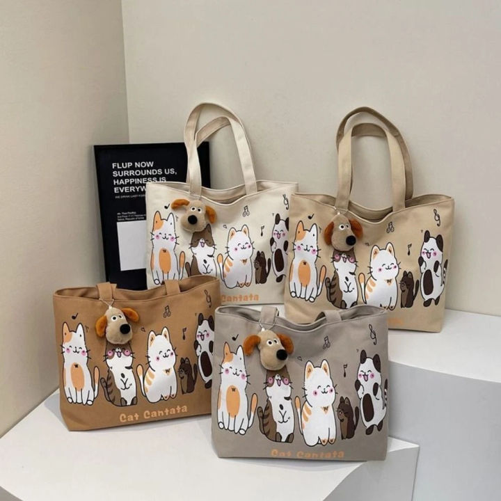 New Thai Trend Canvas Tote Bag Students College University Shoulder ...