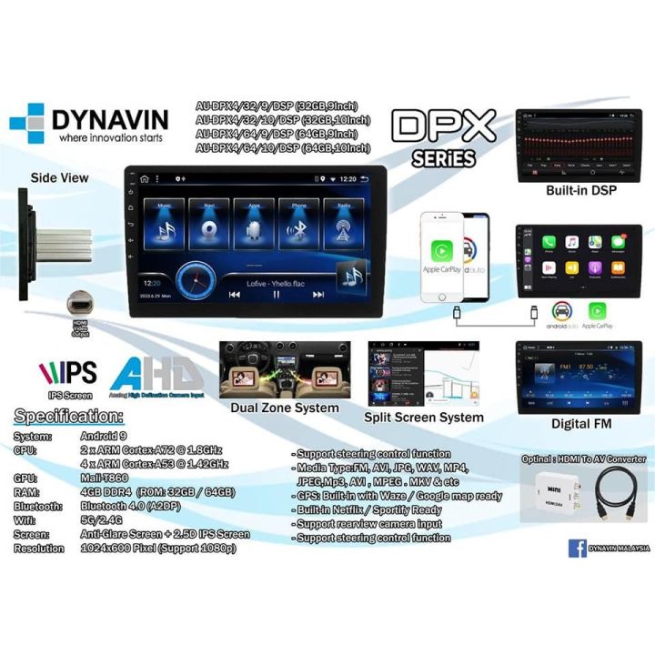 Dynavin DPX4/64/10DSP ANDROID PLAYER | Lazada