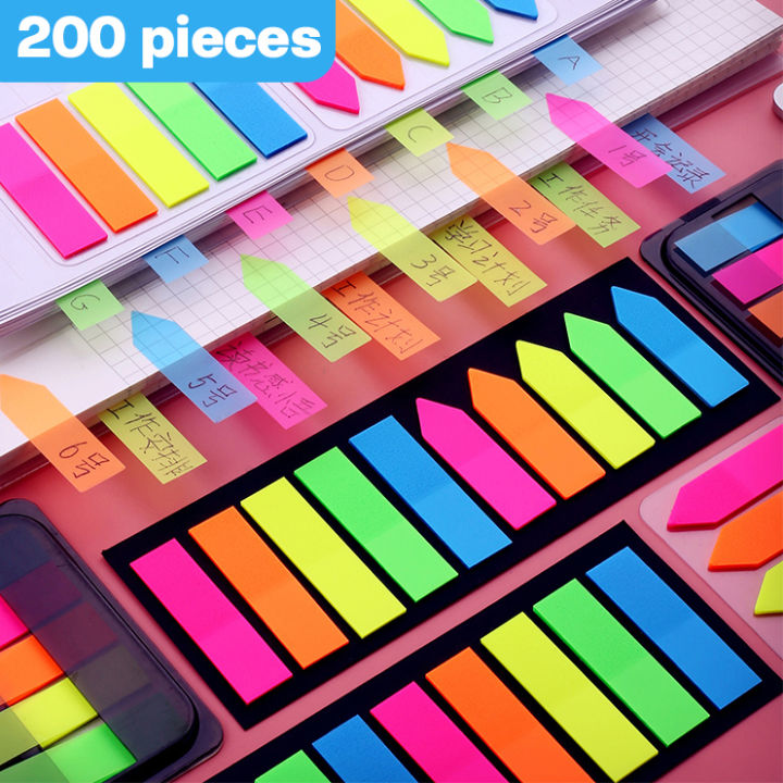 20 Sheets Color Index Label Office Classification Sticker Sticky Note ...