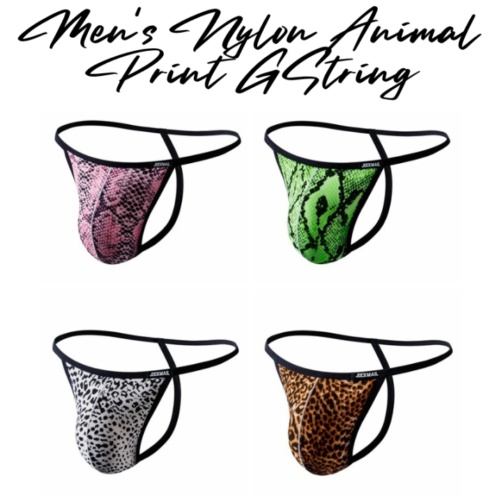 Men's GString : Animal Print Polyester GString (Jockmail JM241 ...