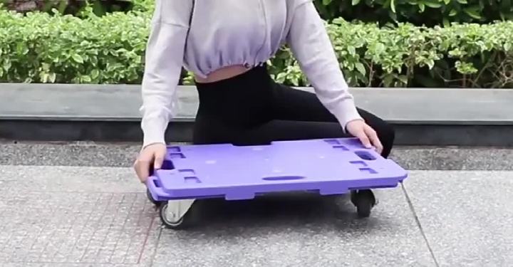 Plastic turnover four wheel turtle trolley pallet car pallet car pull ...