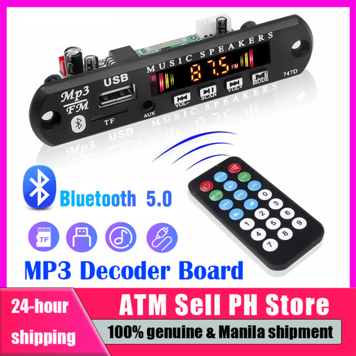 【In stock】Car Bluetooth 5.0 MP3 Decoder Board with Remote Control FM ...