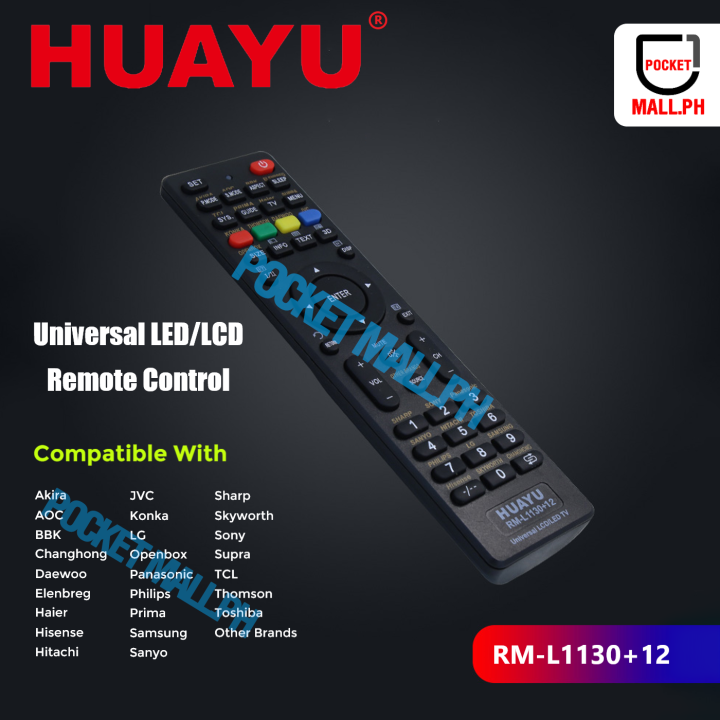 Huayu RM-L1130+12 LCD/LED Universal Remote Control | Lazada PH