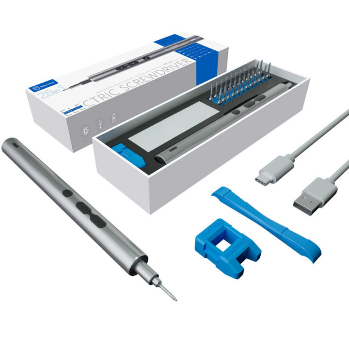 มินิไขควงไฟฟ้า USB ชาร์จแบบพกพาไขควงไฟฟ้าไร้สายไขควงสว่าน Ma-Gnetic ไข ...