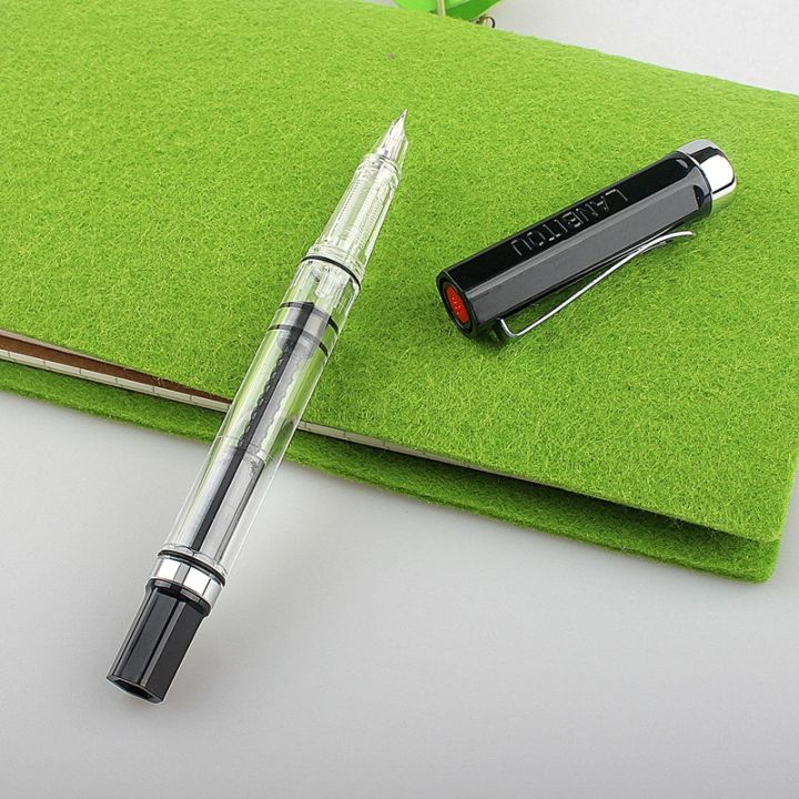 1-Piece Lanbitou Matte Black Transparent Fountain Pen F/EF Nib Plastic ...