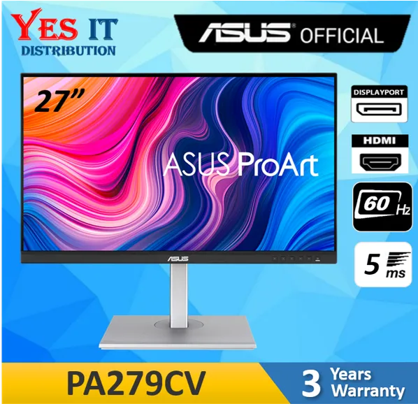 Asus PA279CV 27" ProArt Display 4K UHD 5MS 60HZ USB C Professional ...
