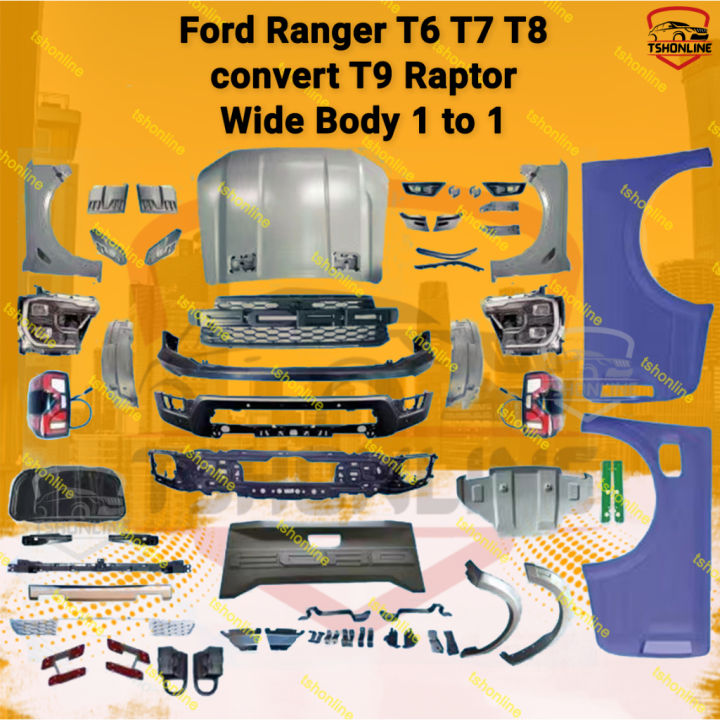 Ford Ranger T6 T7 T8 convert to T9 Raptor (Wide body) 1 to 1 Ranger ...