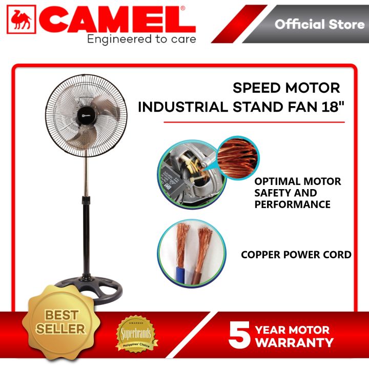 Camel SIF-18 3x Speed Motor Industrial Stand Fan 18" Aluminum Blade ...