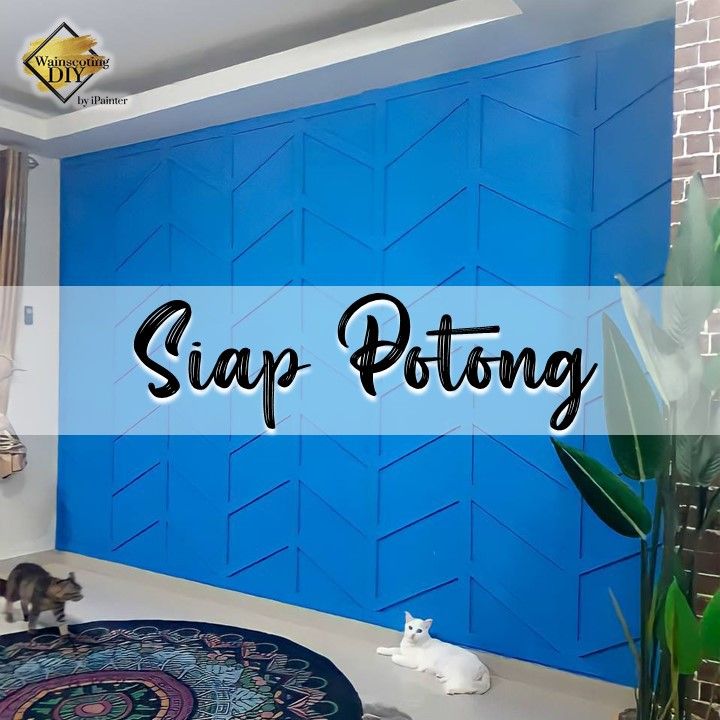 Siap Potong - Modern Wainscoting / Accent Wall / Batten Wall / Kayu ...