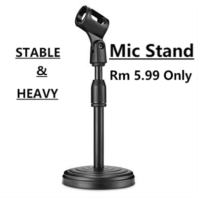 Retractable Solid Microphone Stand Holder Adjustable Height for ...