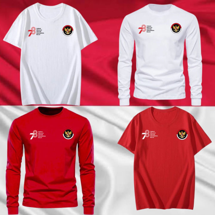 Kaos Kemerdekaan Logo HUT RI 78 Merah Putih 17 Agustus 2023 / Kaos Panitia Agustus 2023 / kaos ...
