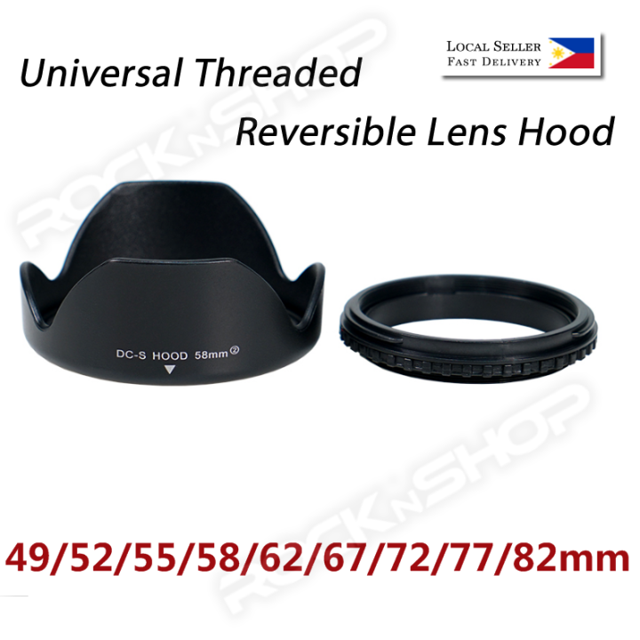 DC-S Universal Threaded Reversible Flower Shape Screw Mount Camera Lens ...