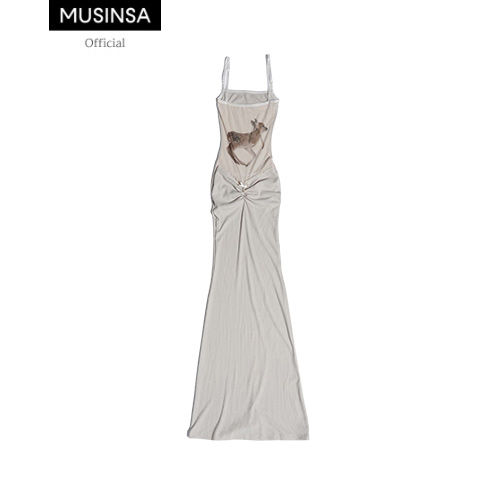 [SCULPTOR] Maxi Sleeveless Dress Cream | Lazada.co.th