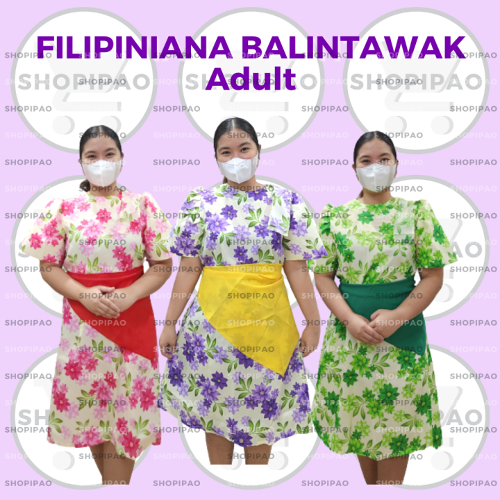 SPPNC Filipiniana Balintawak Dress Traditional Wear for Adult | Lazada PH