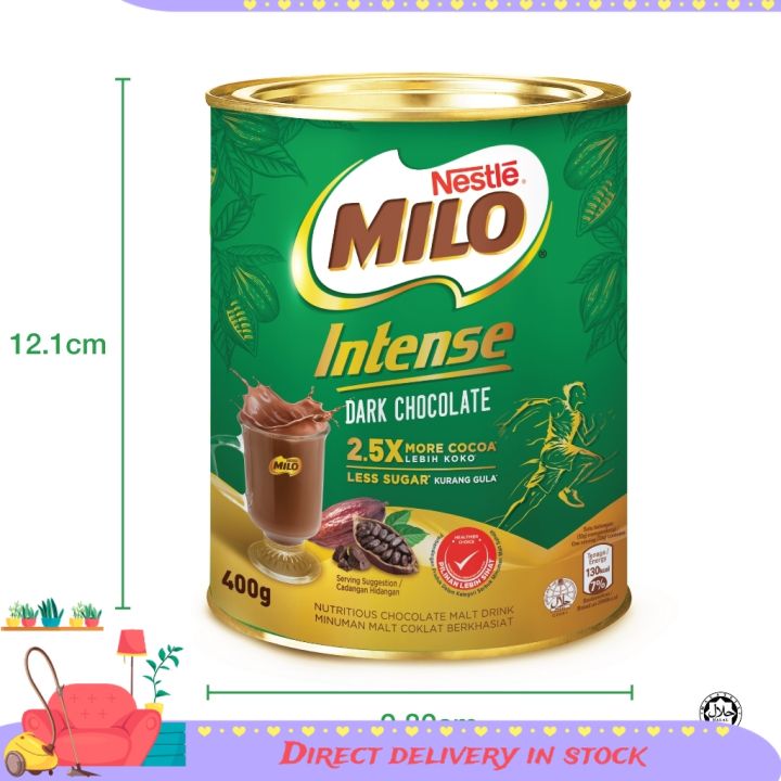 MILO Intense Dark Chocolate Tin (400g)Mild and effective | Lazada