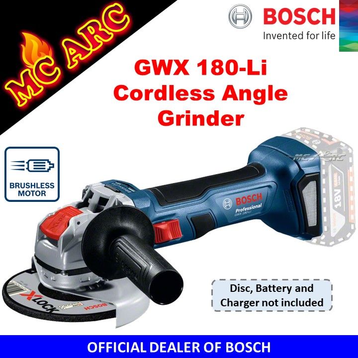 Bosch GWX 180-Li Cordless Angle Grinder | Bosch 18V System Original ... Bosch GWX 180-Li Cordless Angle Grinder | Bosch 18V System Original ...