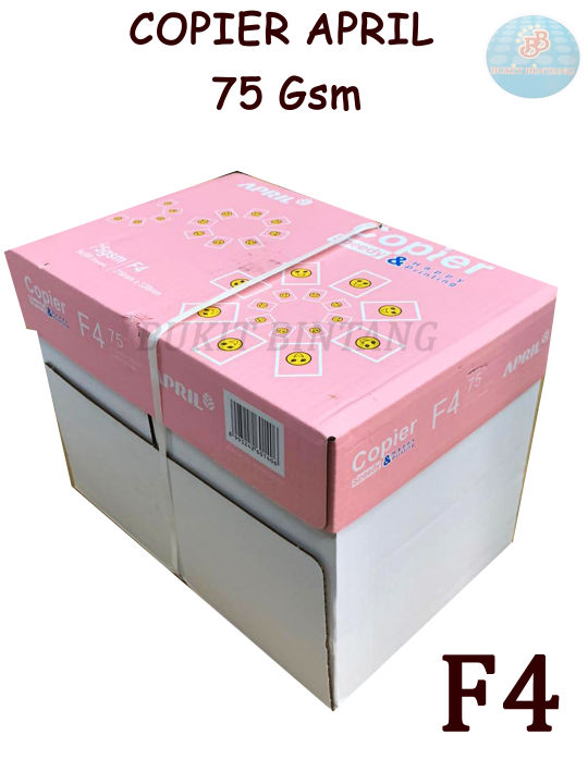 Kertas HVS Copier Aprill 75 Gsm Ukuran F4 , 1 Box / 5 RIM | Lazada ...