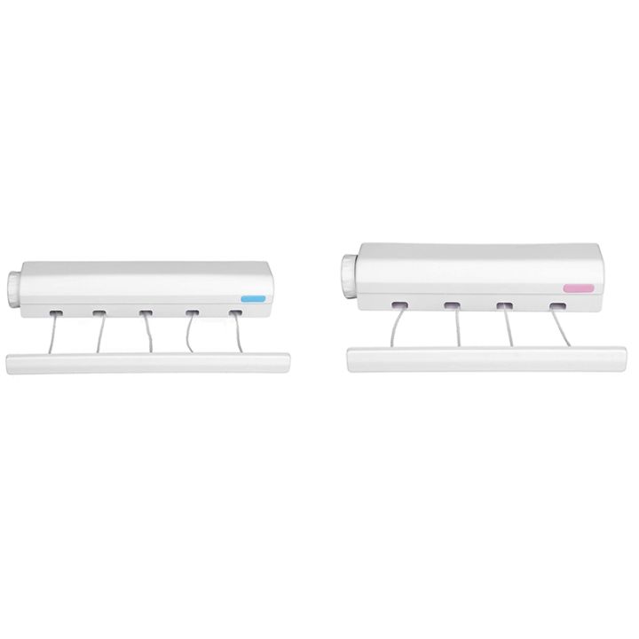 Retractable Clothesline Telescopic Indoor Outdoor Wall Mounted Clothes ...