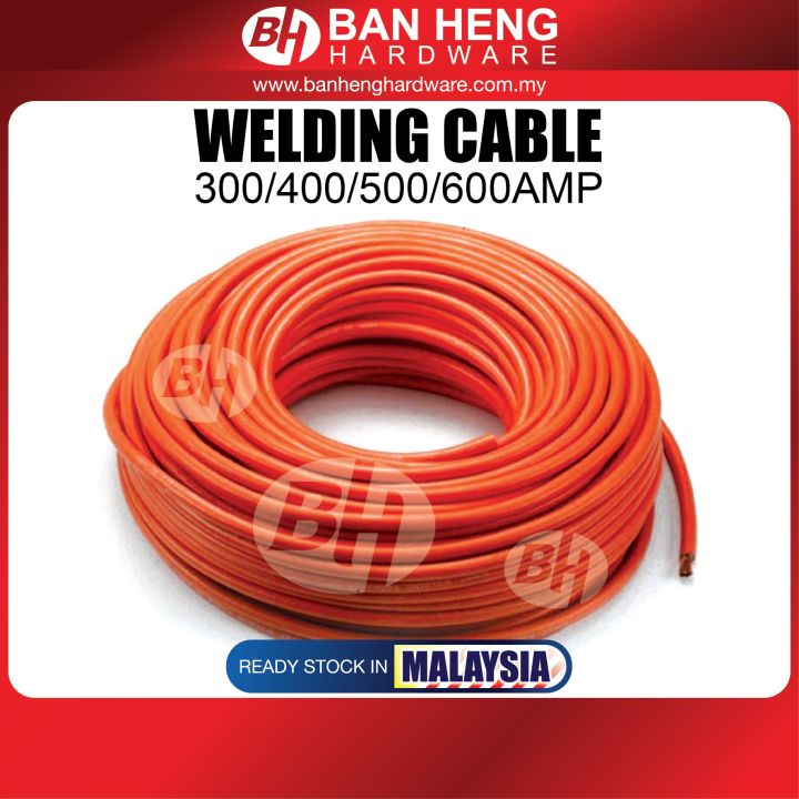 [SELL PER METER] ORANGE WELDING CABLE 300AMP/400AMP/500AMP/600AMP | Lazada