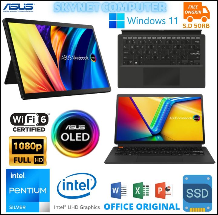 ASUS VIVOBOOK 13 SLATE OLED T3300KA INTEL PENTIUM N6000 RAM8GB SSD256GB ...