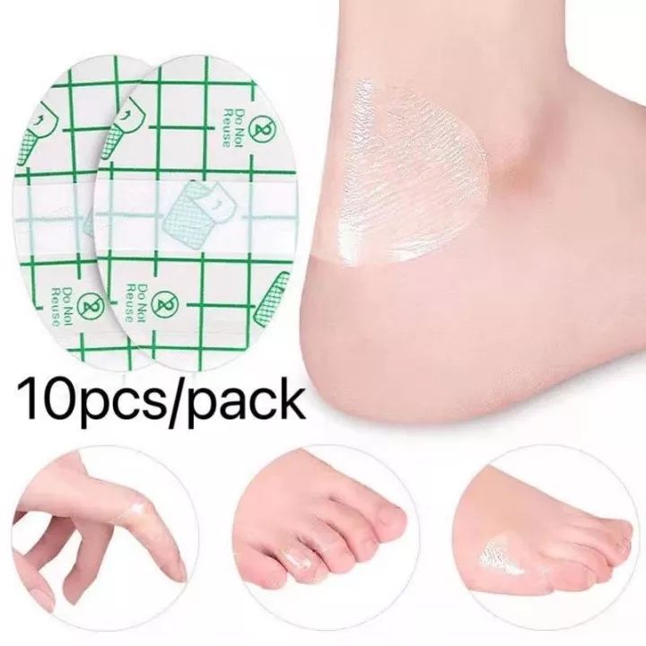 10 Sheets Adhesive Gel Blister Plaster Waterproof Invisible Clear Heel ...