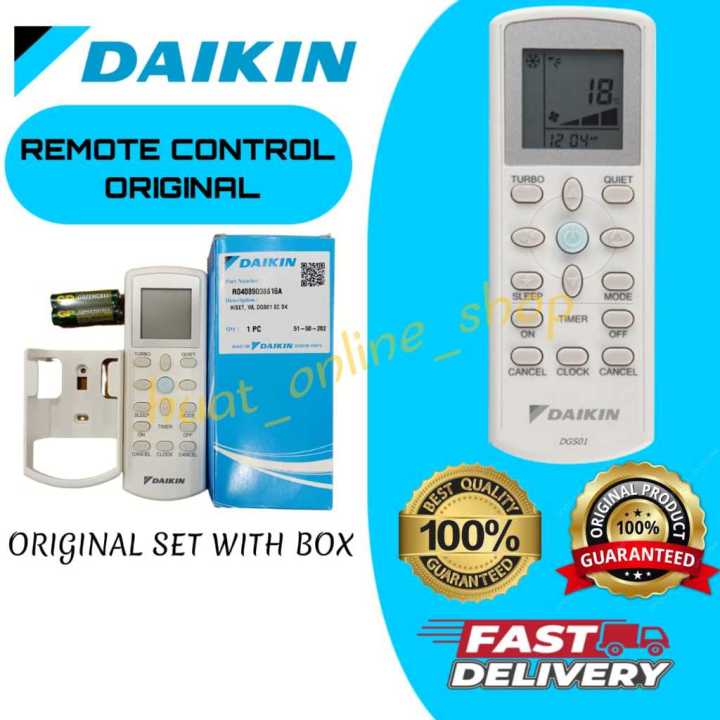Daikin Aircond Remote ControL Original 100% (FREE Battery) Original ...