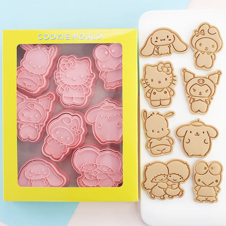 8pcs/Set Sanrio Figures Cookie Cutters Cartoon Hellokitty DIY Bakery ...