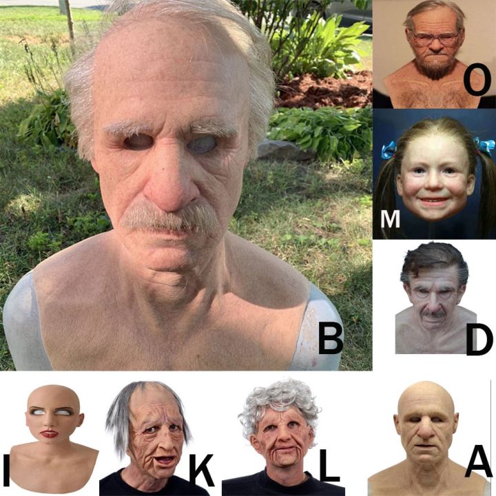 17Style Old Man Scary Mask for The Halloween Party Costume Masquerade ...