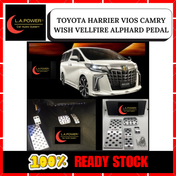 [ TRD LOGO ] TOYOTA HARRIER VIOS CAMRY WISH VELLFIRE ALPHARD PEDAL 4PCS ...