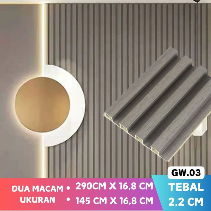 Wall Panel PVC Panel Dinding Motif Kayu Wood Panel WPC Wallpanel Kisi ...