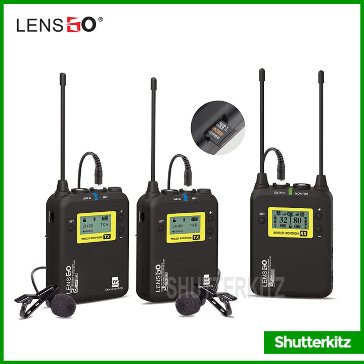 Lensgo LWM-328C UHF 99-Channels Professional Stereo Wireless Microphone ...
