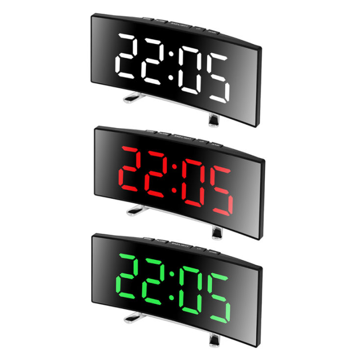 Digital Alarm Clock, Desktop 6.5 Inch LED Display Screen Clocks ...