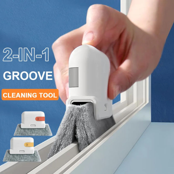 2 in 1 Groove Cleaning Tool Window Frame Door Groove Cleaning Brush ...