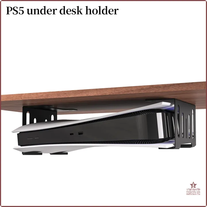[op009] Under Desk Holder for PS5 Metal Stand Horizontal Stealth Mount ...