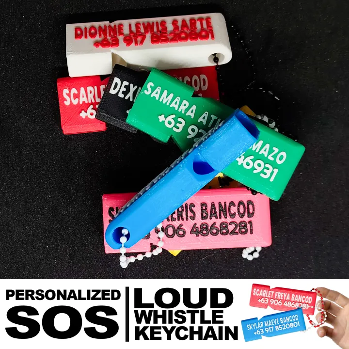 3D Printed SOS Loud Emergency Whistle Keychain: Ultimate Safety Tool ...