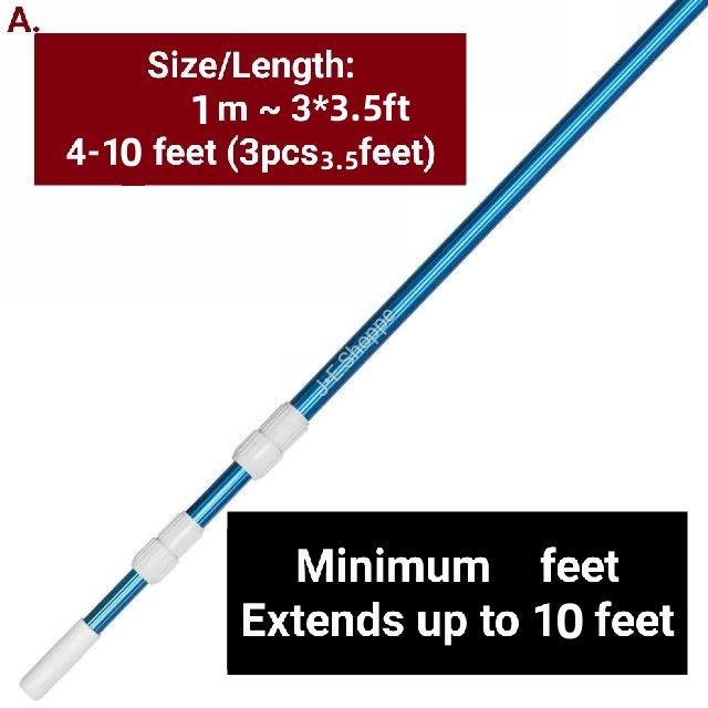 Pool Telescopic Ribbed Pole, Aluminum extension pole stick | Lazada PH