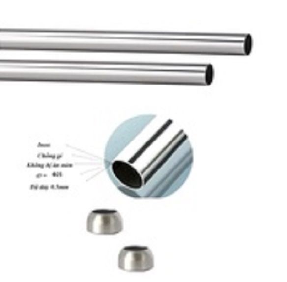thanh treo tủ áo inox Φ25 (thanh inox 1.2m. 1m, 0,8m, 0.6m, 0,4M ...