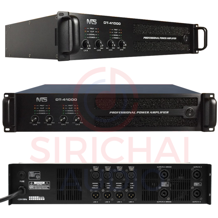 NTS DT 41000 POWER AMPLIFIER 4 CH x 1000W. เพาเวอร์ 4 แชลแนล CLASS D เพาเวอร์แอมป์ 2U หม้อแปลง ...