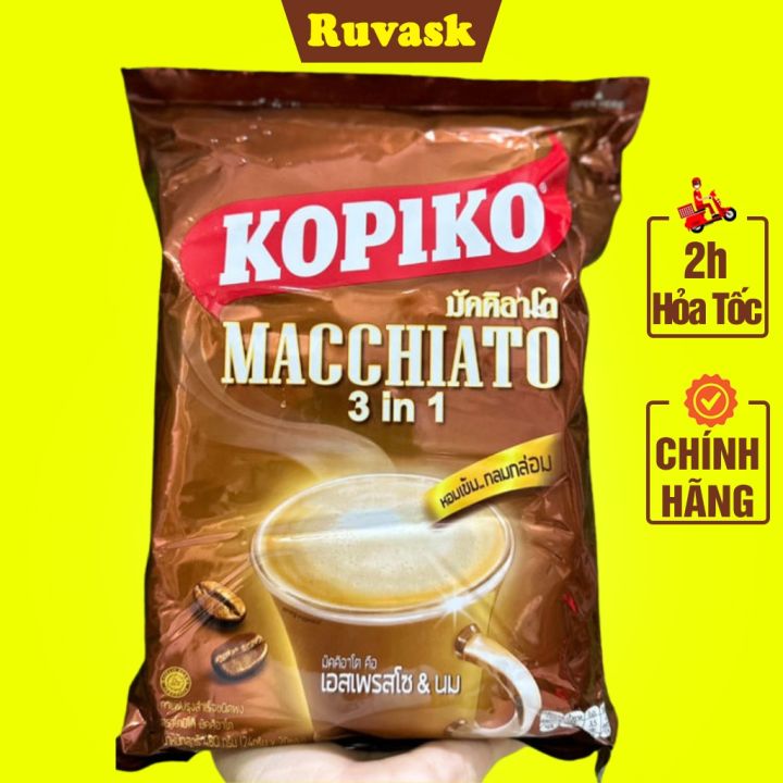 Cà Phê Hòa Tan KOPIKO MACCHIATO 3 Trong 1 Túi Lớn 20 Gói x 24 G - Cafe ...