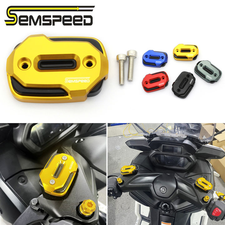 Semspeed 1 cái nắp đậy chất lỏng Master phanh trước CNC Xe Máy bình dầu ...