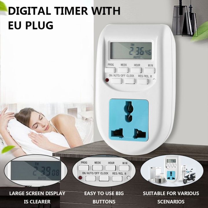 12/24 HOURS Digital Timer AL-06 Electronic Digital Mains EU Plug In ... 12/24 HOURS Digital Timer AL-06 Electronic Digital Mains EU Plug In ...
