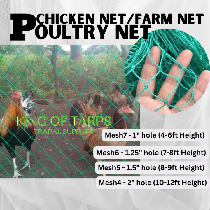 10 METERS POULTRY NETTING FARM NET - STRONG MESH - GARDEN NETTING ...