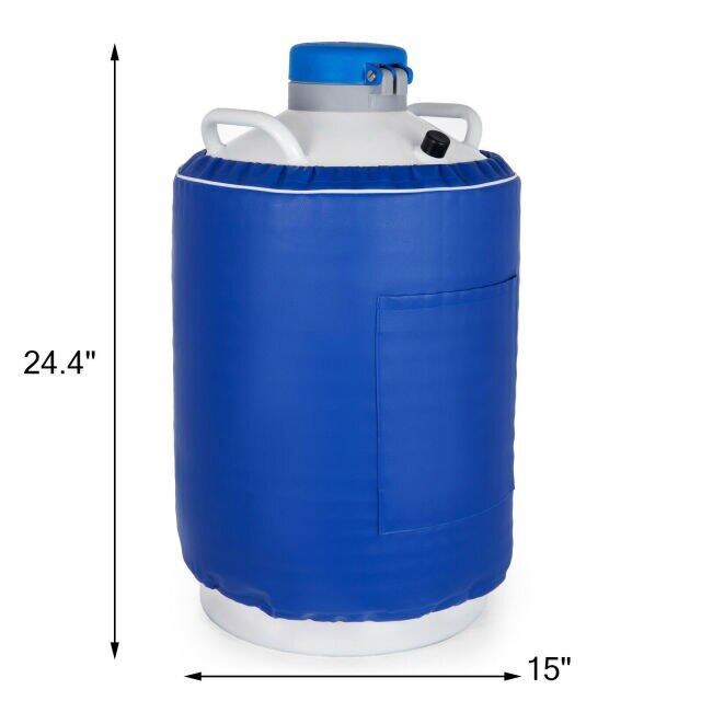 VEVOR 3L 6L 10L 15L 20L 30L Liquid Nitrogen Container Aluminum Alloy W/ 6 Canisters and Carry ...